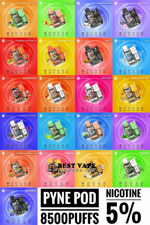 Pyne Pod 8500 Puffs Rechargeable Disposable Vape – Long-Lasting Vape in ...